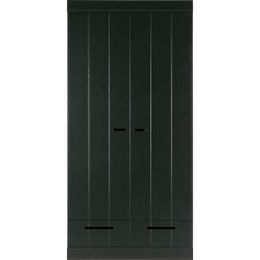 Woood Garderobenschrank &raquo;Connect&laquo; mit Kleiderstange, Breite 94 cm x H&ouml;he 195 cm schwarz Holzwerkstoff