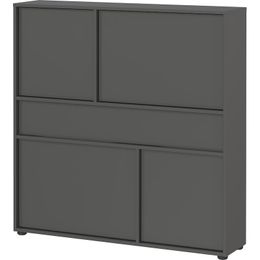 Germania Mehrzweckschrank &raquo;Ameca 2.0&laquo; stehend montierbar; Flurschrank in geringer Tiefe, Breite 105 cm grau Spanplatte