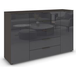 Rauch Schubkastenkommode &raquo;Kommode T&uuml;rkommode Sideboard Kombikommode FLIPP mit Glasfront&laquo; Breite 160/180 cm mit 4 Einlegeb&ouml;den, 2-trg mit 5 Schubladen 