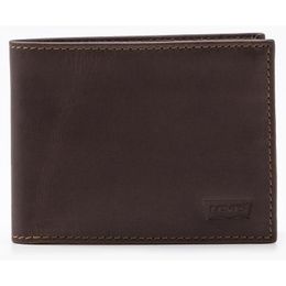 Levi's LEVI'S Geldbörse »CASUAL CLASSICS HUNTE COIN BIFOLD - BATWIN« im praktischem Format Geldbeutel Portemonnaie Herrenbörse Leder DARK-BROWN