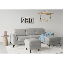 Sit & More SIT&MORE Ecksofa »Sinatra L-Form« mit Recamiere, optional mit Kopfteilverstellung und Armteilfunktion grau