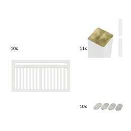 Plus Gartenzaun &raquo;Linea&laquo; H&ouml;he: 80 cm, Gesamtl&auml;nge: 4, 78 bis 23, 62 m, zum Einbetonieren Wei&szlig;
