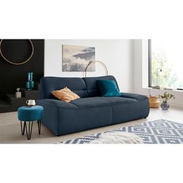 DOMO collection 2-Sitzer »Cesena modernes Sofa mit flachen Armlehnen, komfortabel« fester Sitzkomfort, frei im Raum stellbar dunkelblau