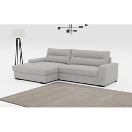 COTTA Ecksofa »Cappa L-Form« wahlweise mit Bettfunktion & Bettkasten light grey