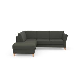 Sit & More SIT&MORE Ecksofa »Visby L-Form« Wahlweise mit Bettfunktion und Stauraum, frei im Raum stellbar anthrazit