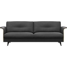 FLEXLUX 3-Sitzer &raquo;Glow Designsofa, bequem und komfortabel durch hochwertigen Sitzaufbau&laquo; Skandinavisches Design, In hochwertiger Verarbeitung schwarz 