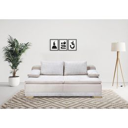 Inosign Schlafsofa »Ben« mit Boxspringaufbau, Bettfunktion & Bettkasten, Dauerschlafsofa Beige