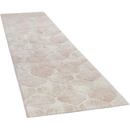 Paco Home L&auml;ufer &raquo;Lara 241&laquo; rechteckig 16 mm H&ouml;he Kurzflor, Pastell-Farben, handgefertigter Konturenschnitt pink Obermaterial: 100% Polypropylen B...