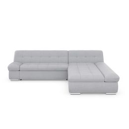 DOMO collection Ecksofa »Mona L-Form« wahlweise mit Bettfunktion silber