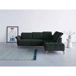 Home Affaire Ecksofa &raquo;Fresh L-Form&laquo; Federkern, wahlweise Kopfteilverstellung und motorischer Vorziehsitz gr&uuml;n 100% Polyester