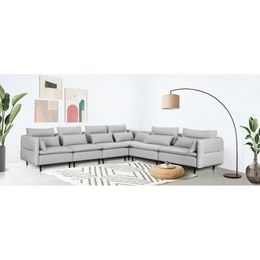 Andas Ecksofa »ALVIK L-Form« zusammengesetzt aus Modulen, erweiterbar mit Modulen der Serie silber