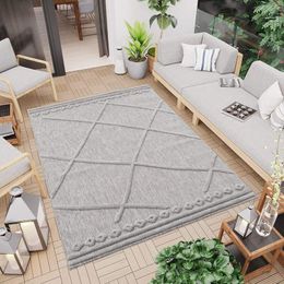 Carpet City Teppich &raquo;In-& Outdoorteppich Santorini 58578, 3D-Effekt, Raute-Optik&laquo; rechteckig 5 mm H&ouml;he Wetterfest & UV-best&auml;ndig f&uuml;r Terrasse, Balkon, K&uuml;che, Flur