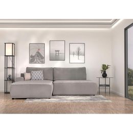 Trendmanufaktur Ecksofa »Fordon II, Schlafsofa mit Bettkasten, Couch in L-Form, Breite 250 cm« in Struktur fein LEO, haustierfreundlich, schlamm,...