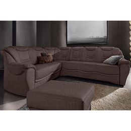 Sit & More SIT&MORE Ecksofa »Benson L-Form« wahlweise mit Bettfunktion dunkelbraun