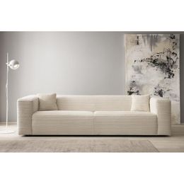 Andas 3-Sitzer »BAKELS, Couch in Cord oder Boucle-Stoff, Sofa im modernen Design« bequemer Sitzkomfort, in 2 Stoffen und 8 Farben lieferbar hellbeige