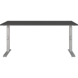 Germania Schreibtisch »Downey« höhenverstellbar von 68-91 cm, verfügbar in verschiedenen Breiten Graphit/Silber + Silber + Graphit