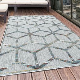 Ayyildiz Teppiche Teppich »BAHAMA 5151« rechteckig 8 mm Höhe Läufer, Flachflor mit Hoch-Tief-Struktur, In-und Outdoor geeignet multi Obermaterial:...