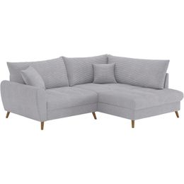 MR. COUCH Ecksofa »Blackburn II, L-Form« Mit Kaltschaumpolsterung bis 140 kg belastbar Stripes 8637 warm grey