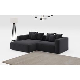 Inosign Ecksofa »Cowboy L-Form« mit 6 Kissen, kubisches Sofa black 0