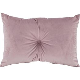 HOCK H.O.C.K. Dekokissen »Nobile Samt mit Knopf« rosa/rosé + unifarben Kissen: 56% Polyester, 24% Polyacryl, 20% Baumwolle B/L: 40 cm x 60 cm
