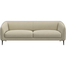 FLEXLUX 3-Sitzer »Belle Designsofa, Couch, bequem durch Kaltschaum im Sitz« Skandinavisches Design, In hochwertiger Verarbeitung Sandy Beige
