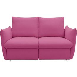 LOOKS by Wolfgang Joop Schlafsofa »LOOKS XII« mit Bettfunktion, Kissenoptik, Boxspring-Polsterung rosa
