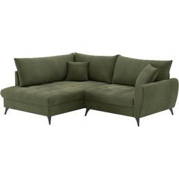 MR. COUCH Ecksofa »Blackburn II, L-Form« Mit Kaltschaumpolsterung bis 140 kg belastbar Memphis 12 green