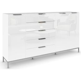 Rauch Kombikommode »Kommode Türkommode Sideboard Kombikommode FLIPP mit Glasfront« Breite 200 cm mit 4 Einlegeböden, 3-türig, 5 Schubladen,...