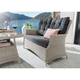 Destiny Loungesofa »CASA« Aluminium, Polyrattan, 2er Sofa, inkl. Auflagen vintage weiß Obermaterial: 100% Polyester. Füllung: 100% Polyurethan....