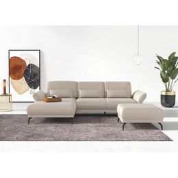 Inosign Ecksofa &raquo;Coco L-Form&laquo; Sitztiefen-, Arm- und Kopfteilverstellung, Cord-Bezug, Fu&szlig;h&ouml;he 15 cm beige 100% Polyester