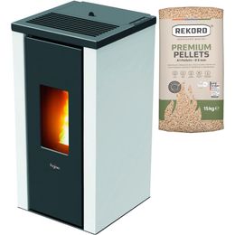 Pegaso Pelletofen »VERA« Stahl schwarz Zugelassene Brennstoffe: Pellets