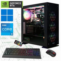 GAMEMAX Gaming-PC »Onyx II 7289« DDR5-RAM, PCIe SSD Gen4, Windows 11 schwarz WLAN AX, ARGB-Beleuchtung Front, 1x PS/2, 2x USB 2.0, 2x USB 3.2 Gen1...