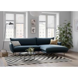 Andas Ecksofa »Stine L-Form« Besonderes Design durch Kissenoptik und Keder, by Morten Georgsen blau