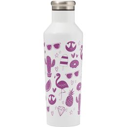 Typhoon Trinkflasche »PURE, Emoj« rostfreier Edelstahl, auslaufsicher, wechselt die Farbe, 800 ml lila 800 ml
