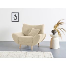 Home Affaire Sessel &raquo;Basta&laquo; beige (100% Polyester) Struktur fein (100% Polyester) Chenille