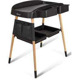 BABYGO Wickeltisch &raquo;ChangeMe, schwarz&laquo; bis 11 kg Made in Europe 62 cm schwarz Holz teilmassiv, Kunststoff