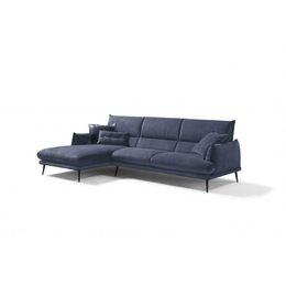 Egoitaliano Ecksofa »FUNNY, hochwertiges und aktuelles Design, bequeme Rückenlehne« hochwertiger Sitzkomfort, L-Form Blau