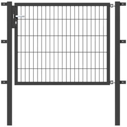 Alberts Zauneinzelt&uuml;r &raquo;Flexo&laquo; 125 cm Breite, in versch. H&ouml;hen grau Stahl