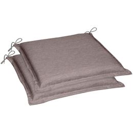 GO-DE Sitzkissen »Dora« 2er Set, 45x47 cm taupe Bezug Innen: 100% Polyester. Obermaterial: 100% Polyester. Füllung: 100% Polyurethan B/L: 47 cm x...
