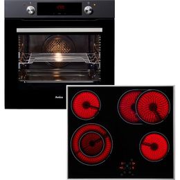 Amica Backofen-Set »BOXC 954 000 SM« mit 2-fach-Teleskopauszug Simple Steam Reinigungsfunktion Packung, Extra großer Ofen mit 2 Auszügen,...