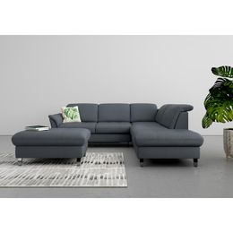 Sit & More SIT&MORE Ecksofa »Maggiore L-Form« wahlweise mit Kopfteilverstellung, Bettfunktion und Stauraum dkl.grau