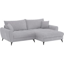 MR. COUCH Ecksofa »Blackburn II L-Form« Wahlweise mit Kaltschaumpolsterung bis 140 kg belastbar Stripes 8637 warm grey