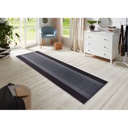 Hanse Home Teppich »Band« rechteckig 9 mm Höhe Kurzflor, weich, Läufer Größen, Wohnzimmer, Schlafzimmer, Esszimmer schwarz Obermaterial: 100%...