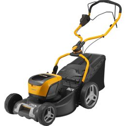 STIGA GARDEN Akkurasenmäher »Combi 548e S« Radantrieb, Mulchfunktion, inkl. 2x 4 Ah Akku und Schnell-Ladgerät Gelb Inklusive 2x E 440 Akku (48 Volt...