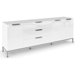 Rauch Kombikommode »Kommode Türkommode Sideboard Kombikommode FLIPP mit Glasfront« Breite 200 cm mit 2 Einlegeböden, 3-türig, 3 Schubladen,...