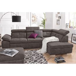 exxpo - SOFA FASHION Ecksofa »Spring, super bequem und komfortabel mit Armteil- und Kopfteilfunktion« wahlweise mit Bettfunktion und Bettkasten,...