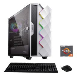 GAMEMAX PC »Diamond WT 6960« Windows 11 weiß WLAN AC, ARGB-Beleuchtung Front, 1x PS/2, 2x USB 2.0, 4x USB 3.2 Gen1 Typ A, 1x D-Sub, 1x DVI, 1x...