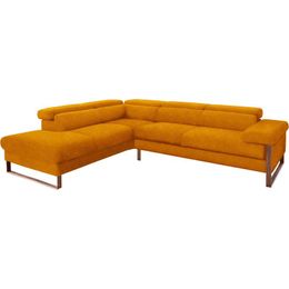 W.Schillig Ecksofa »finn, Designsofa mit tollem Sitzkomfort, bequem, L-Form« German Design Award 2016, Fußgestell Nussbaum natur, Breite 281 cm...