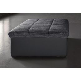 DOMO collection Hocker &raquo;Splash&laquo; schwarz Kunstleder SOFTLUX / Struktur (90% Polyester, 10% Polyacryl);Luxus-Microfaser (100% Polyester)/ Struktur (90% 