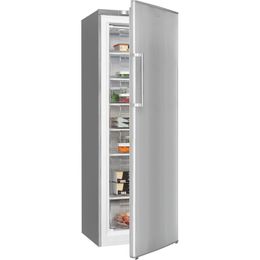 Exquisit Gefrierschrank &raquo;GS280-HE-040D&laquo; 171 cm hoch 60 cm breit 242 Liter Nutzinhalt, Display, Schnellgefrieren edelstahl Gefrierschrank mit 7...